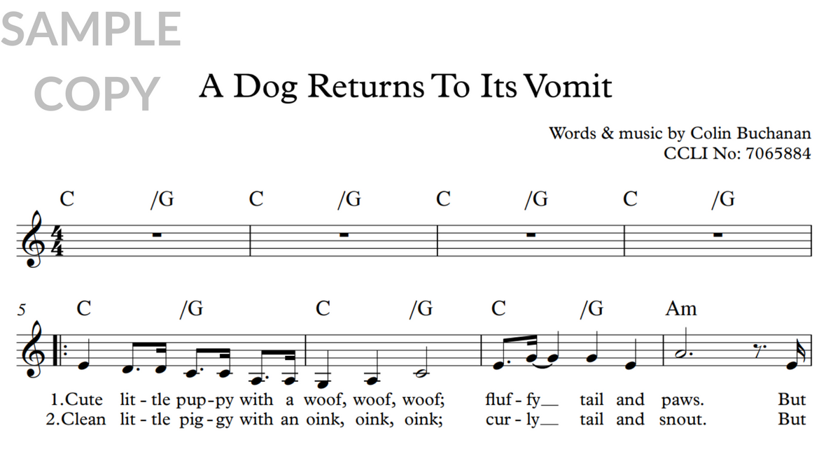 A Dog Returns To Its Vomit (2 Peter 2:22) – Emu Music A Dog Returns To Its Vomit (2 Peter 2:22) – Emu Music